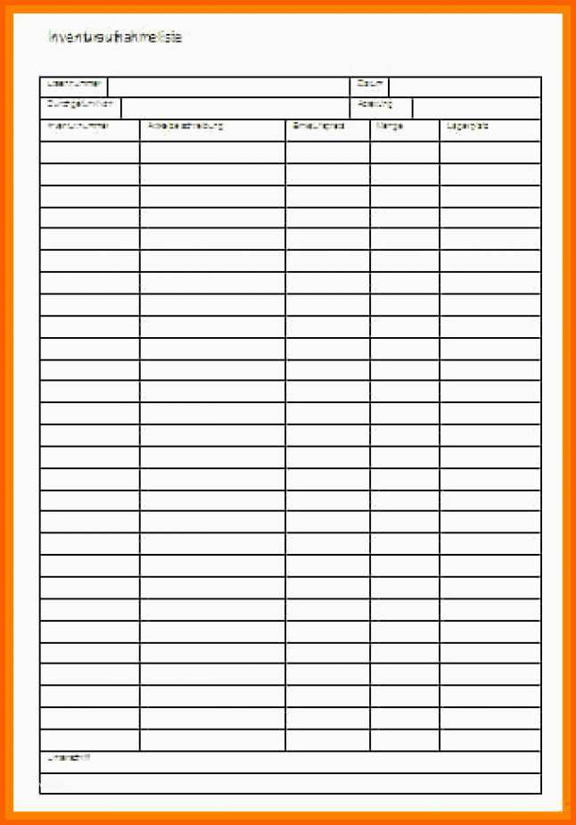 Ausgezeichnet 15 Inventarliste Vorlage Excel - Kostenlos Vorlagen | #129016