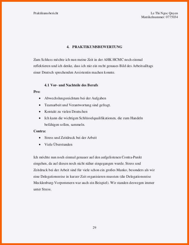 Kreativ Reflexion Schreiben Praktikum Muster - Kostenlos Vorlagen | #78017