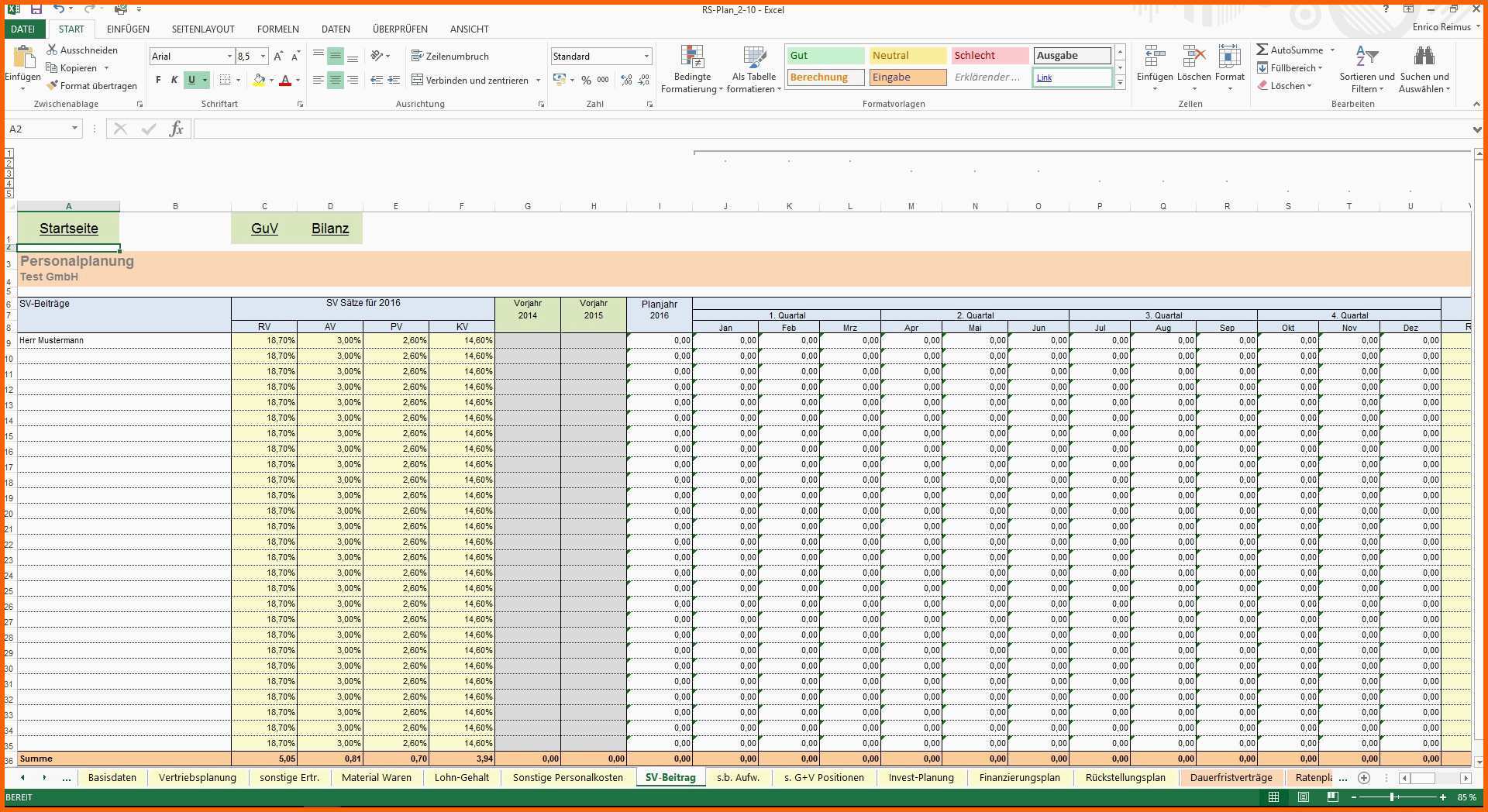 Limitierte Auflage Personalplanung Excel Und 12 Personaleinsatzplanung ...