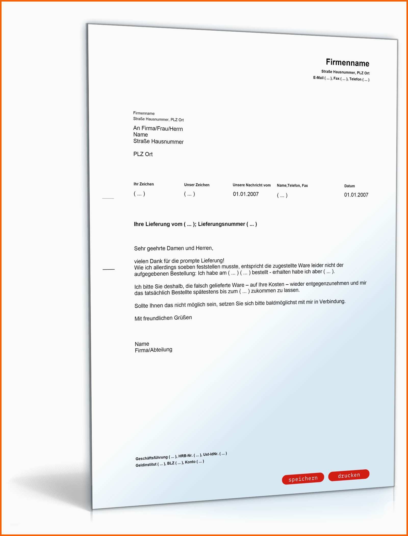 Perfekt Reklamation Wegen Falschlieferung Muster Vorlage Zum ... Perfekt Reklamation Wegen Falschlieferung Muster Vorlage Zum ...
