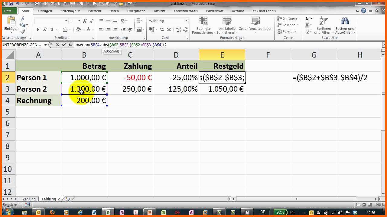 Spektakul r Anteil Berechnen Excel Prozentrechnung Beispiel Kostenlos