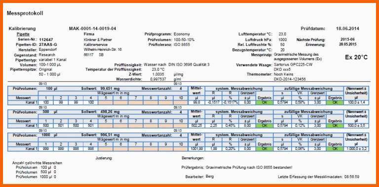 Spektakulär Messprotokoll Vorlage Excel – De Excel - Kostenlos Vorlagen ...