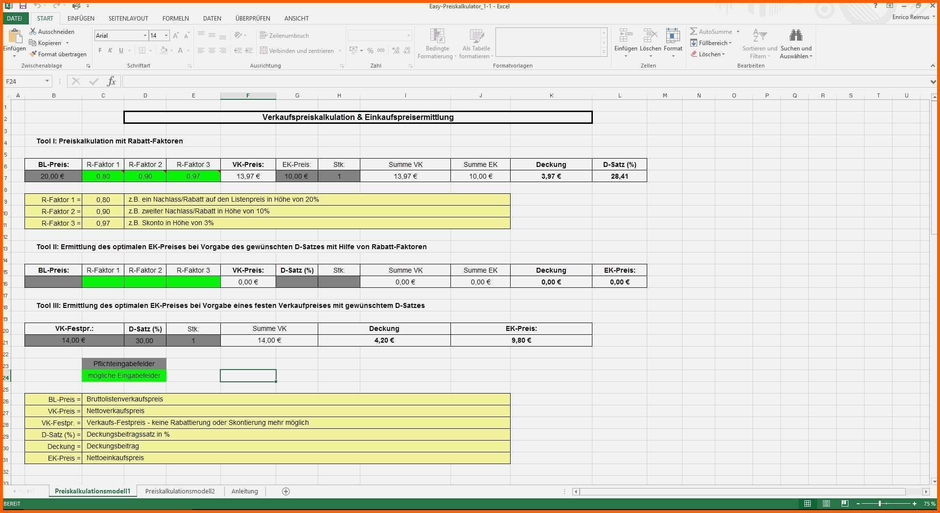 Unglaublich 10 Kalkulation Verkaufspreis Excel - Kostenlos Vorlagen | #886